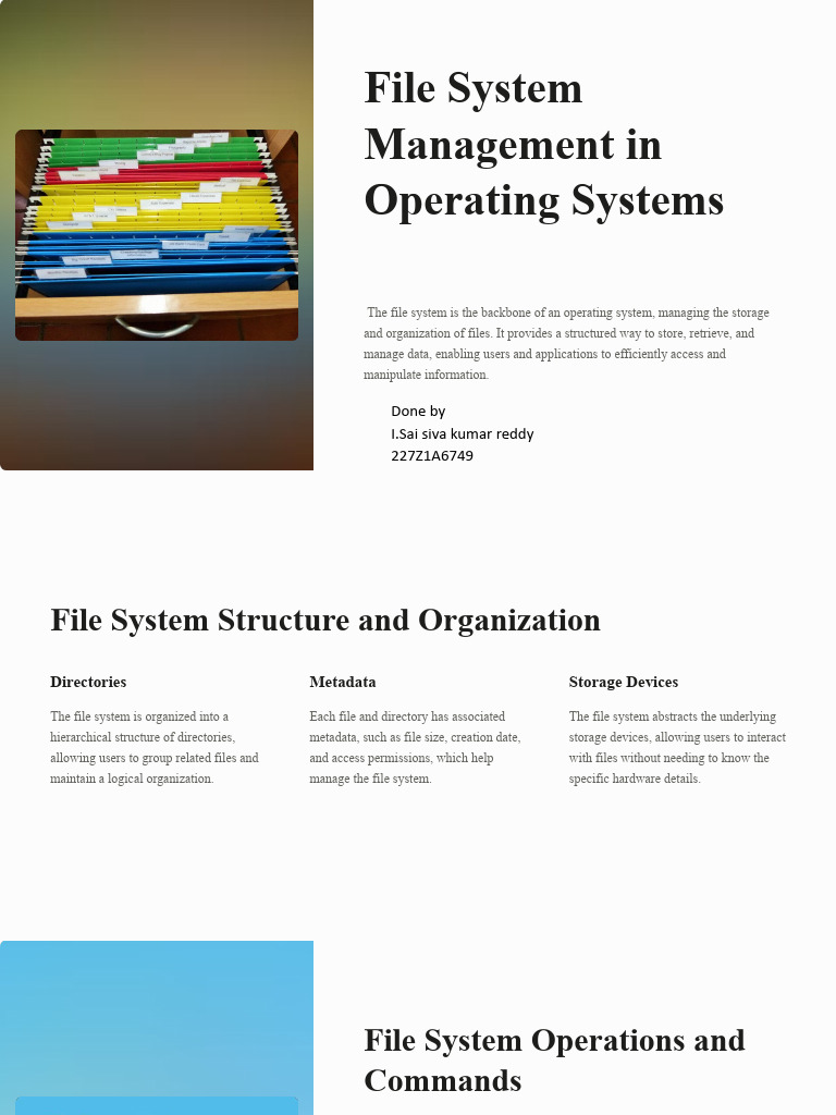 File System Management in Operating Systems | PDF | File System | Computer File