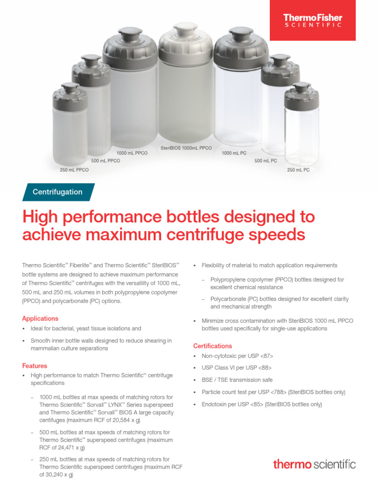 EXT2287 - SpecSheet - Fiberlite Bottles - 0222 (Approved) | PDF ...