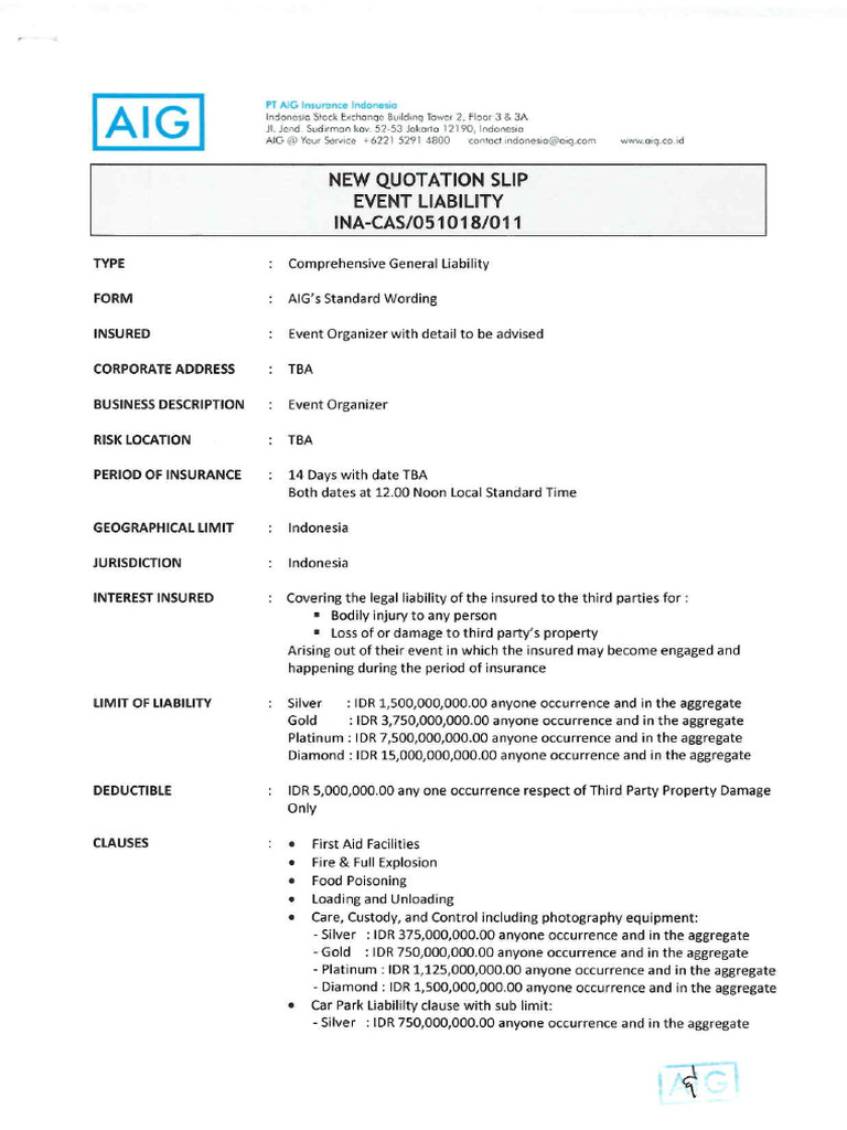 New - QS - IVENDO (Various Event Organizer) in IDR - 2018 Rev 2 | PDF