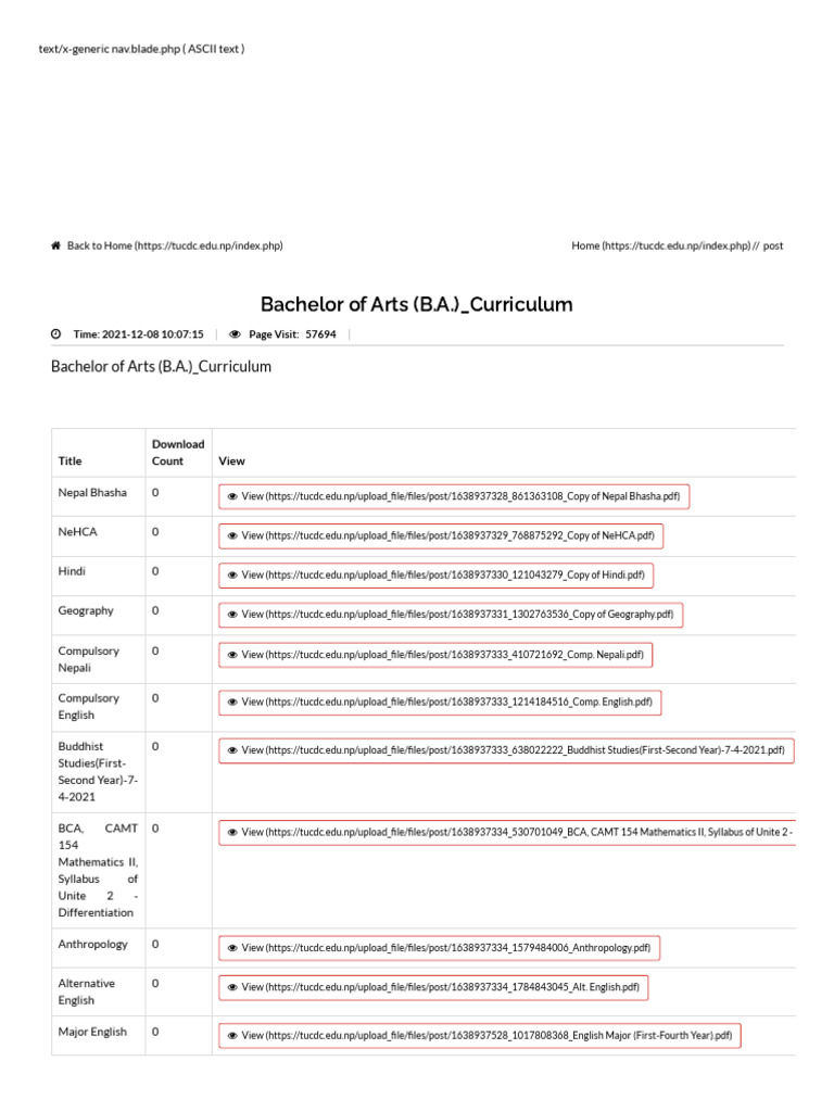Curriculum Development Center, Tribhuvan University | PDF | Liberal ...
