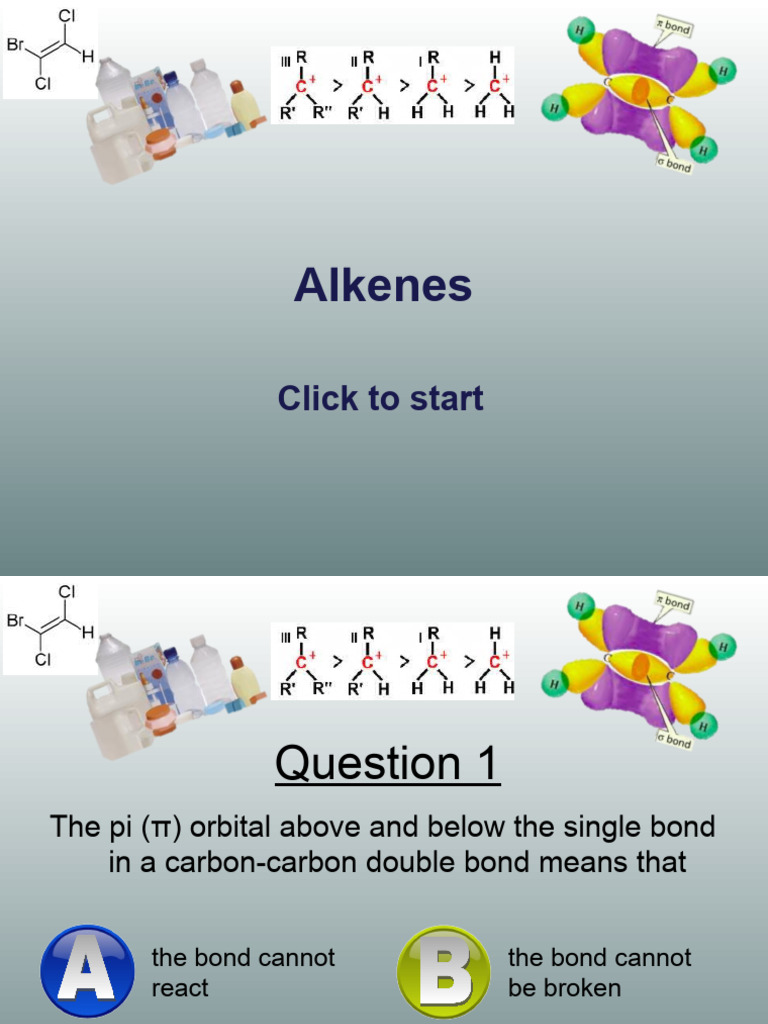 Alkenes Quiz | PDF | Alkene | Chemical Reactions