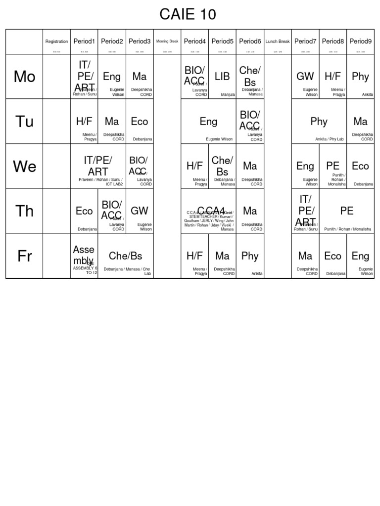 311436-1720098741-GRADE_10_Time_Table_July_2024 | PDF
