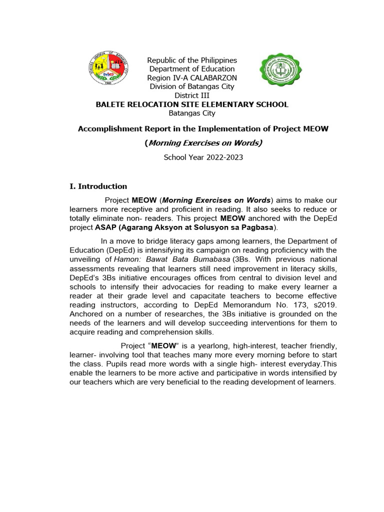 Project MEOW | PDF | Learning | Behavior Modification