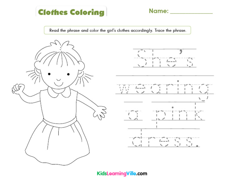 Girl Clothes Coloring | PDF