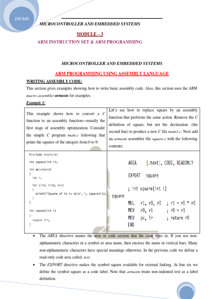 21CS43 Notes-PDF 3 | PDF | Assembly Language | Central Processing Unit