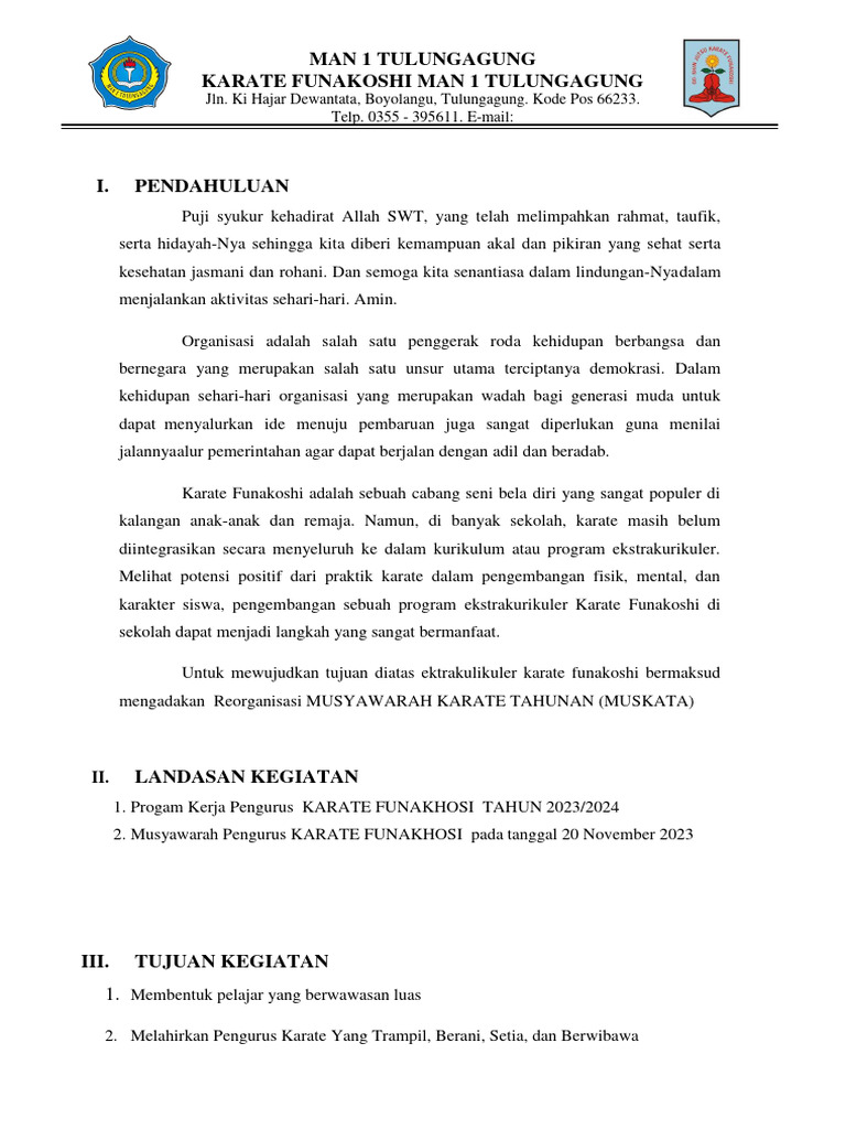 Proposal Funakoshi | PDF