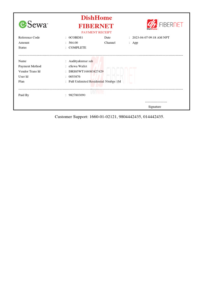Dishhome Fibernet 2023-04-07 | PDF