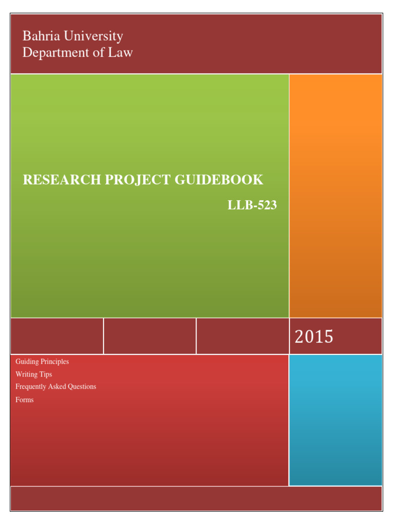 15 Research Project GuideBook of BUIC 16052024 091549am | PDF | Thesis ...