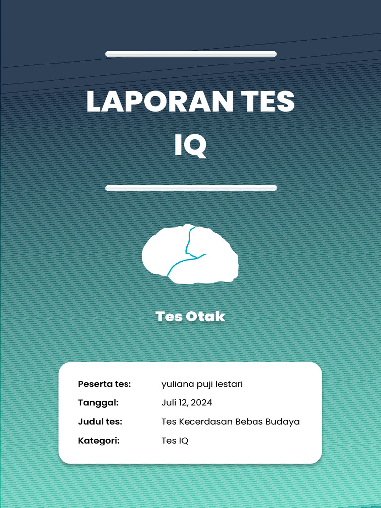 IQ Test Report - Yuliana - Puji - Lestari | PDF