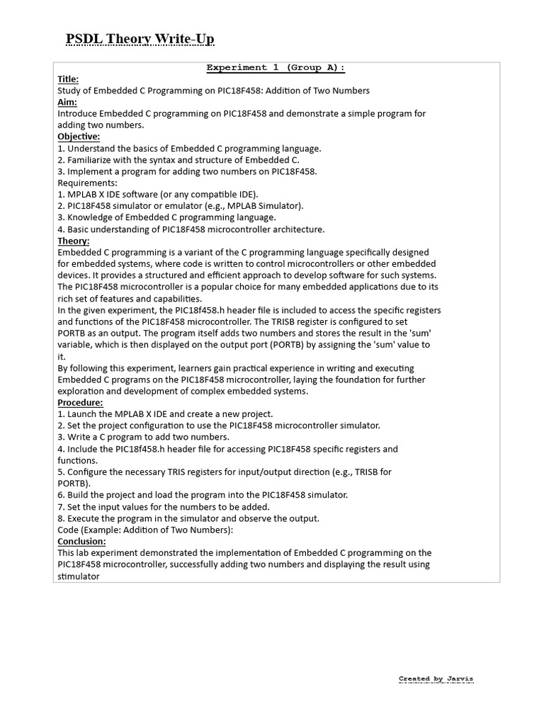 PSDL Theory | PDF | C (Programming Language) | Embedded System