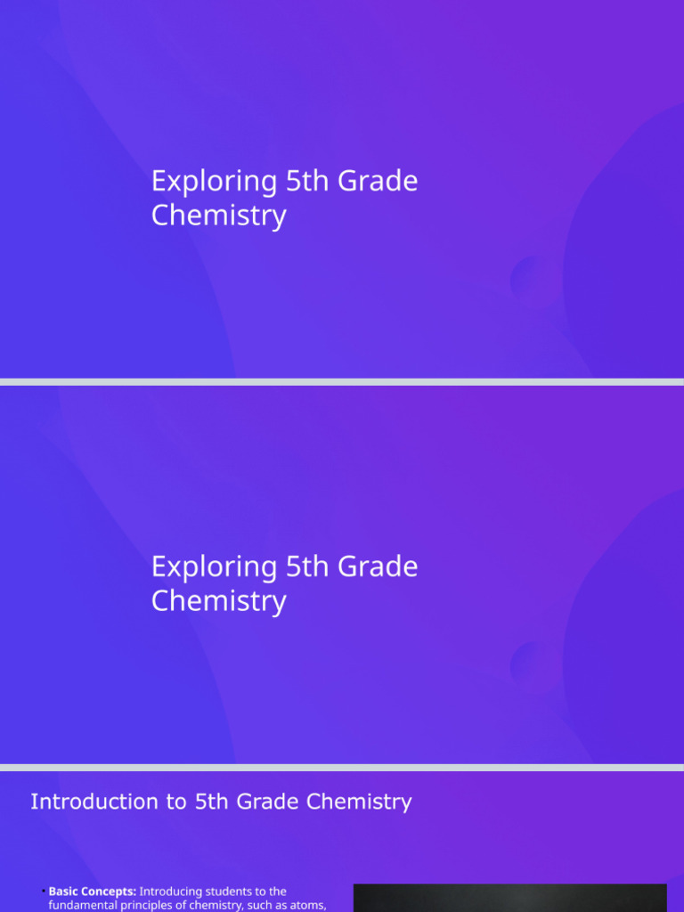 5th Grade Chemistry | PDF