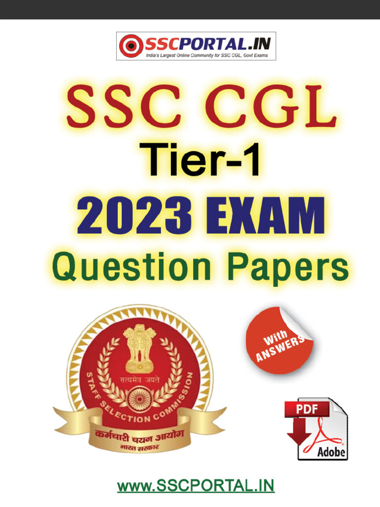 SSC CGL Tier-1 2023 Papers | PDF