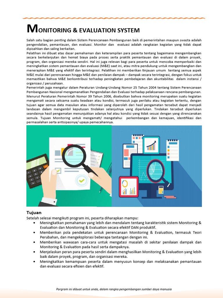 Brochure MONITORING & EVALUATION SYSTEM | PDF