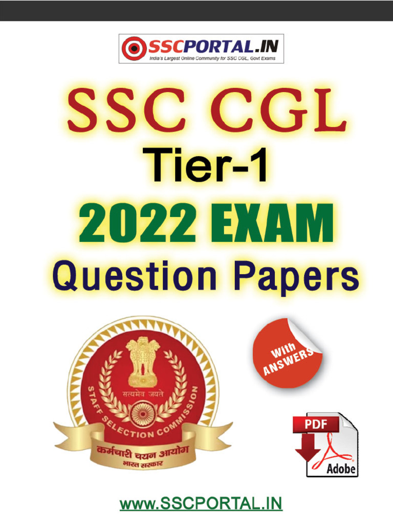 #SSC CGL Tier-1 2022 Papers | PDF | Standardized Tests | Qualifications