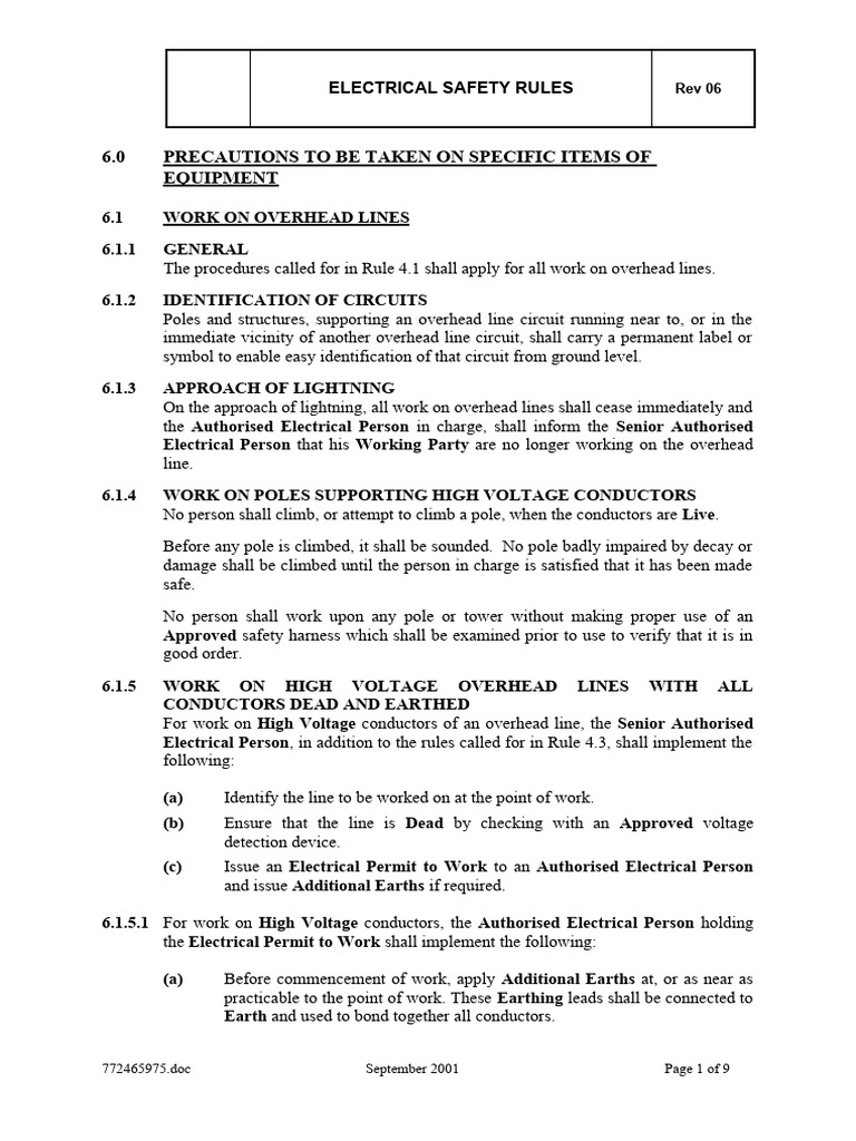 Esr6 Rev6 | PDF | Electrical Substation | High Voltage