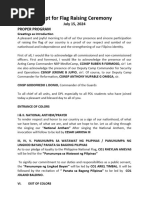 Emcee Script For Flag Ceremony | PDF