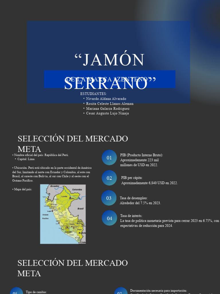 Jamón Serrano Zenteno: Mercado Perú | PDF | Perú | Comercio electrónico