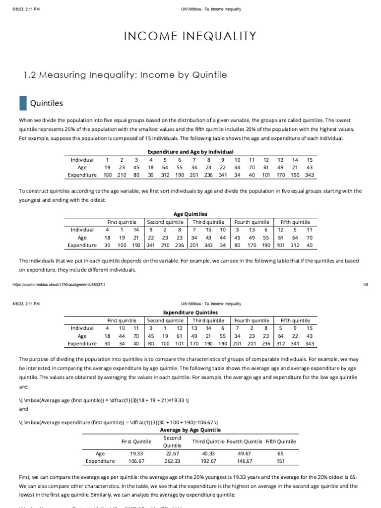 Income Inequality Analysis Guide | PDF | Household Income In The United ...