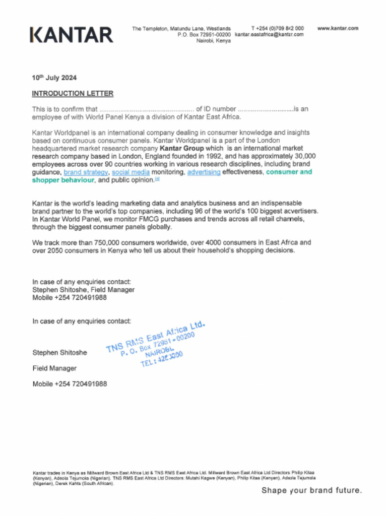 Introduction letter-B1 | PDF