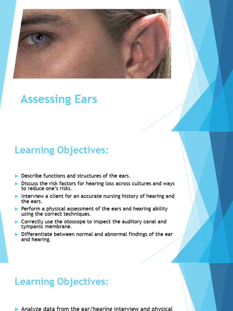 Ear Assessment | PDF | Ear | Hearing
