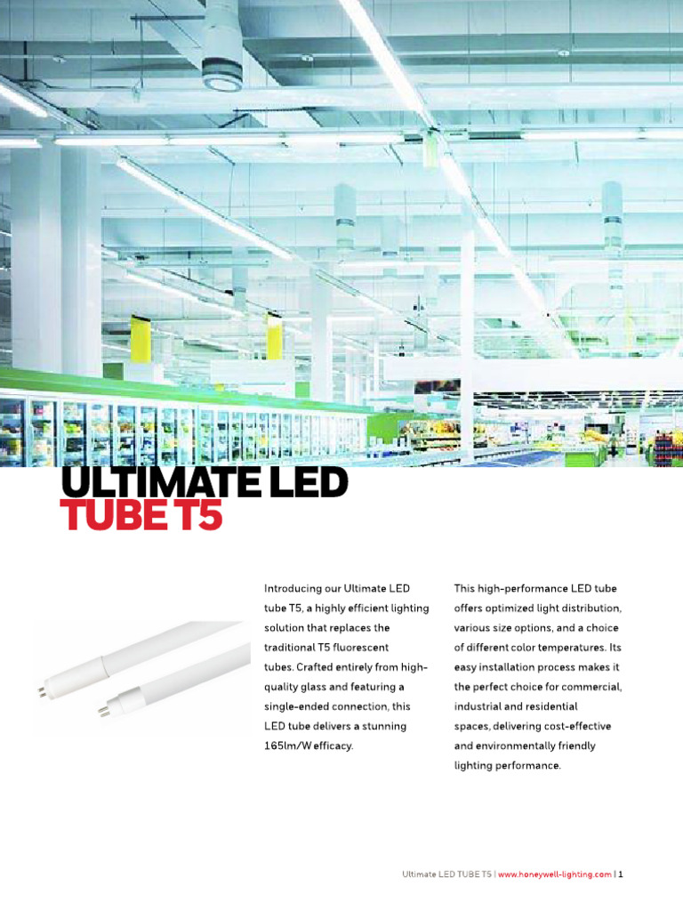 Ultimate LED TUBE T5 | PDF | Lighting | Fluorescent Lamp