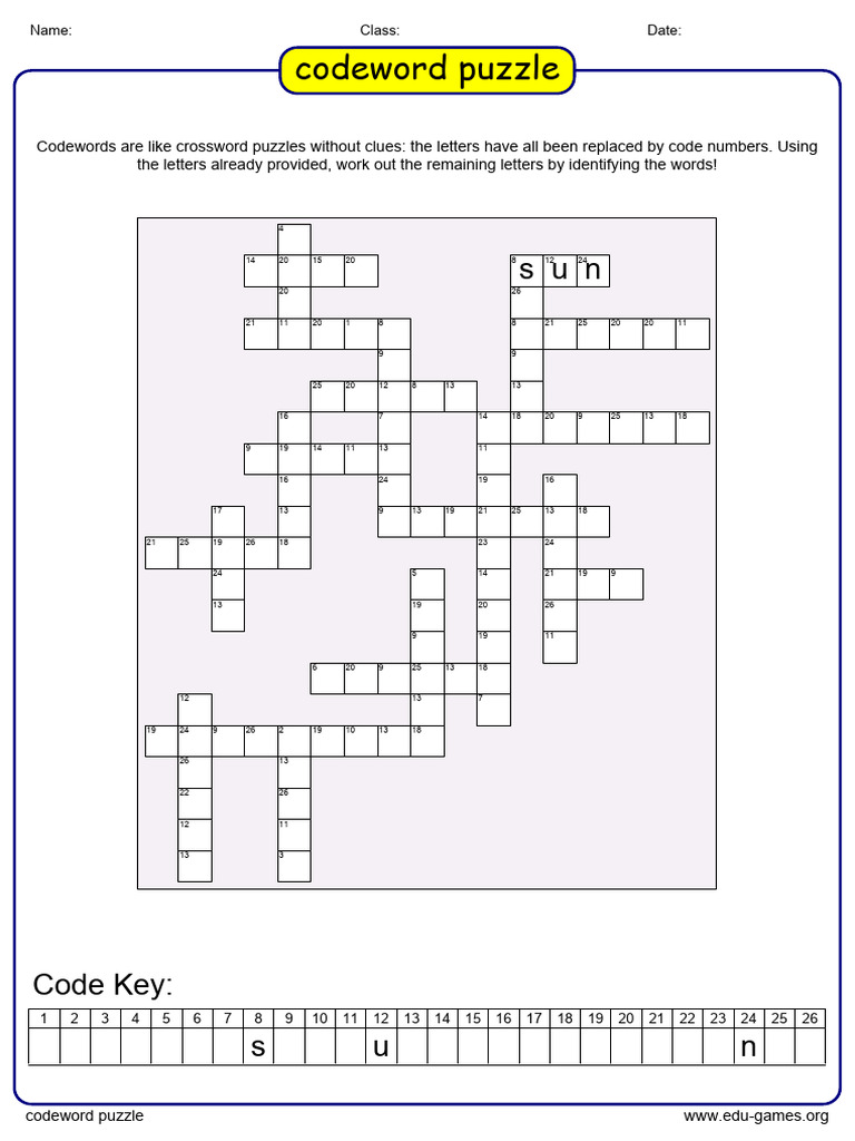 codeword | Download Free PDF | Crossword | Puzzles codeword | Download Free PDF | Crossword | Puzzles