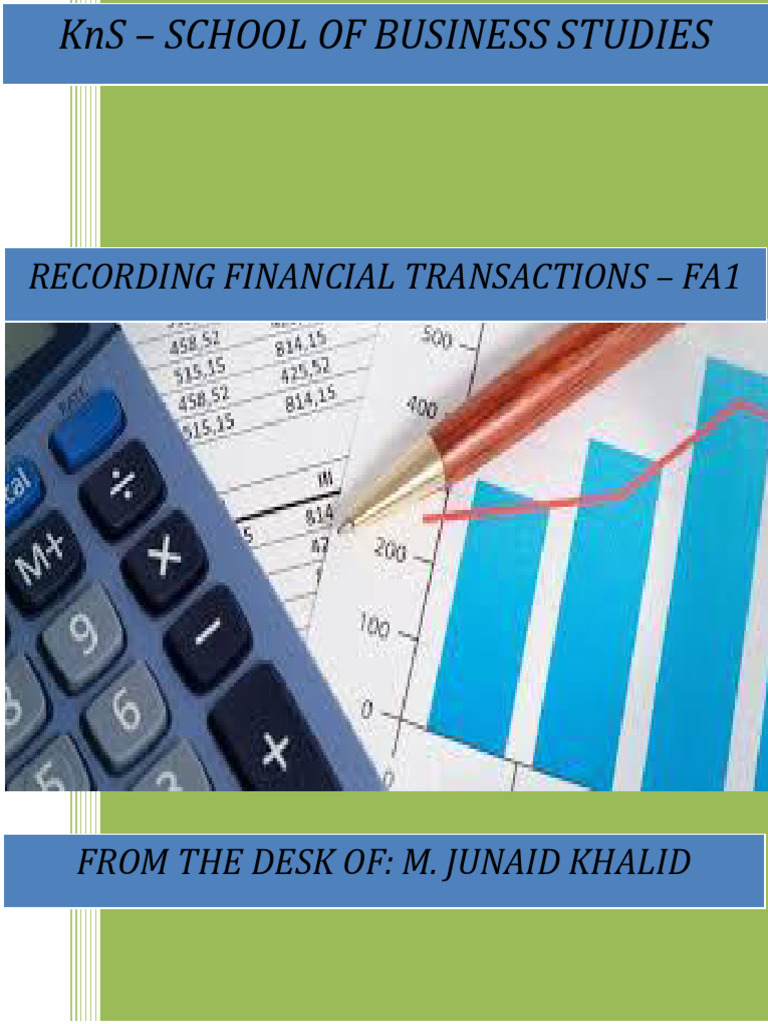 Recording Financial Transactions - Fa1 | PDF | Debits And Credits ...