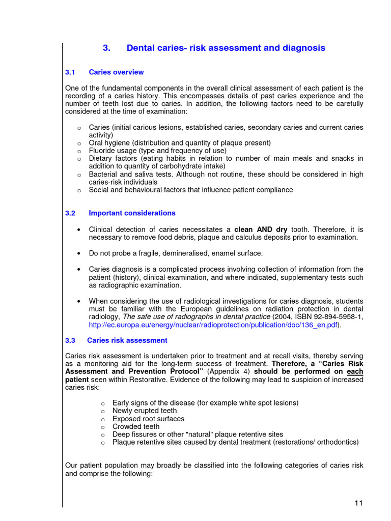 Chapter 3. Dental Caries - Risk Assessment and Diagnosis | PDF | Human ...