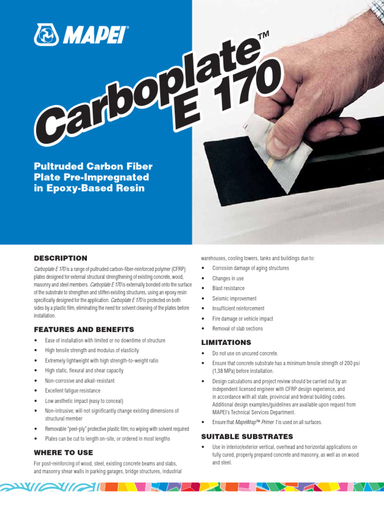 TDS_CARBOPLATE E 170 | PDF | Strength Of Materials | Building Materials