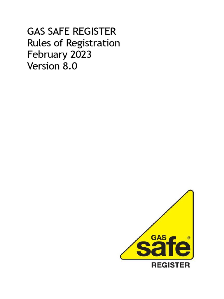Gas Safe Register: Registration Rules 2023 | PDF | Safety | Water Heating