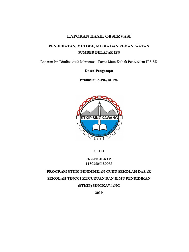 Laporan Observasi Fransiskus | PDF