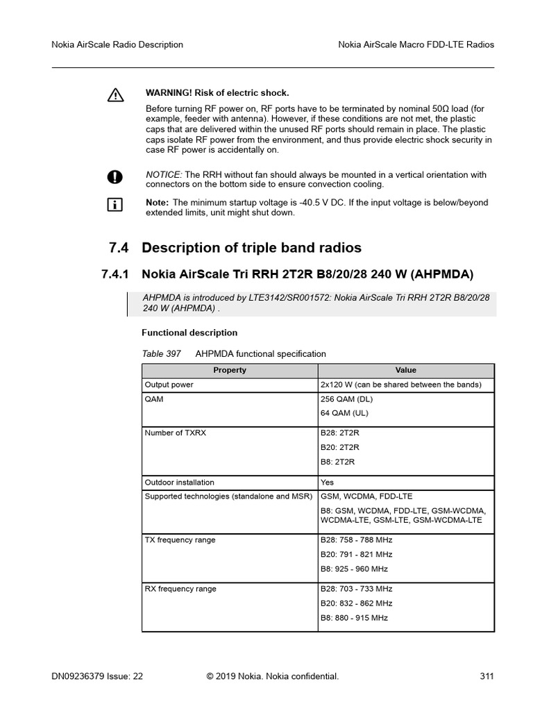 Nokia AHPMDA DS - 800/900 Band | PDF | Lte (Telecommunication ...
