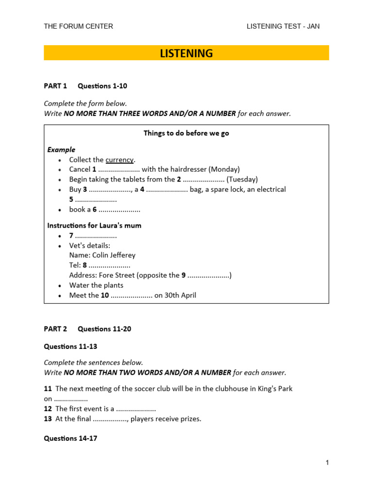 Listening LV3 No1 | PDF | Career & Growth