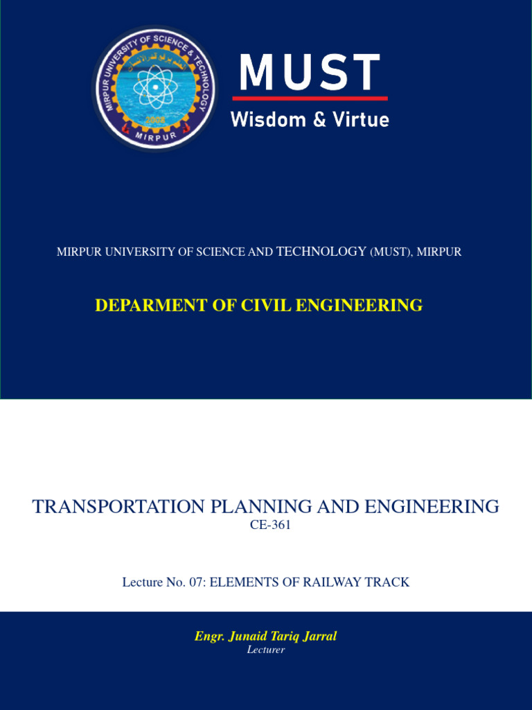 Lecture 14 Elements of Railway Track 01 | PDF | Civil Engineering ...
