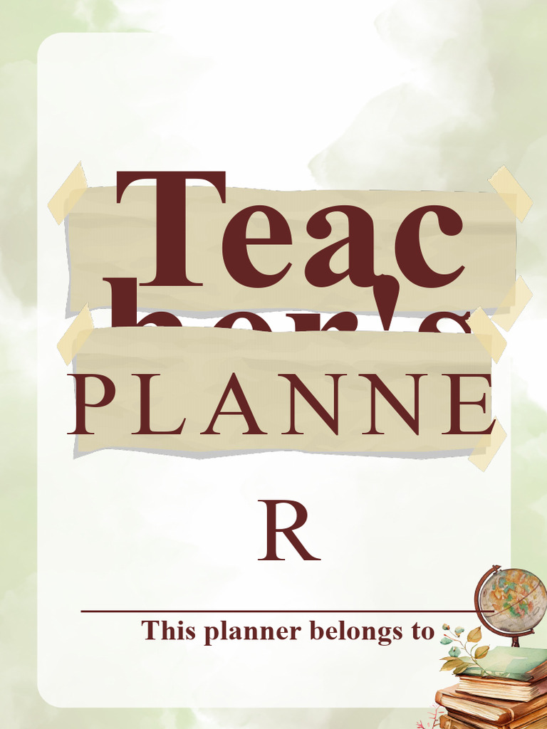 Editable Teacher - S Planner | PDF | Learning | Lesson Plan