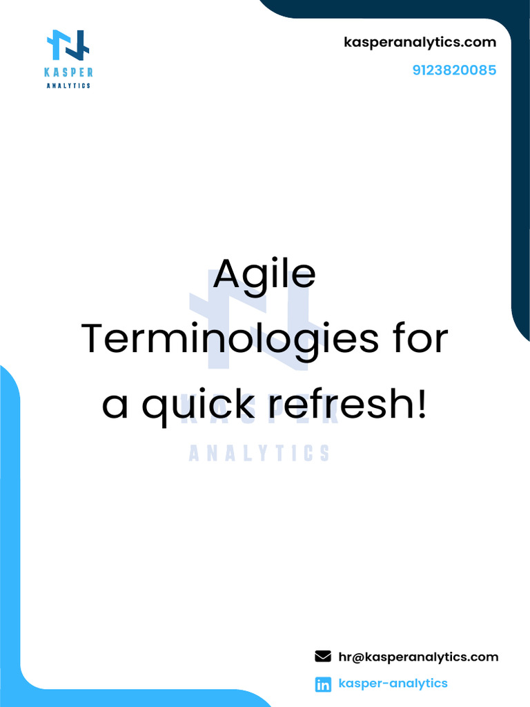 Agile Terminologies For A Quick Refresh | PDF | Scrum (Software Development) | Software Engineering