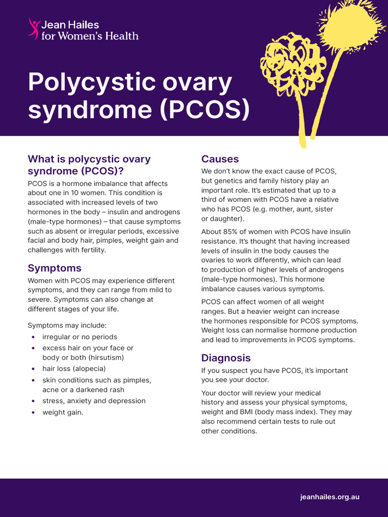 0523 JH Fact Sheet PCOS TGD | PDF | Polycystic Ovary Syndrome | Human ...