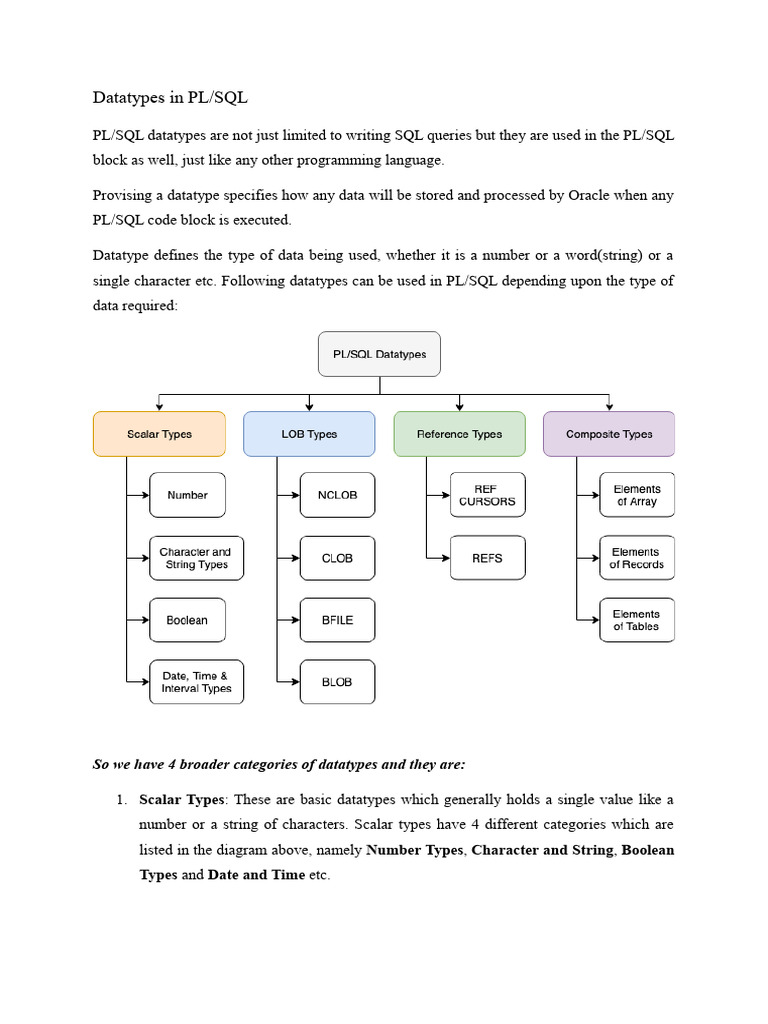 Data Type | PDF | Data Type | Pl/Sql Data Type | PDF | Data Type | Pl/Sql