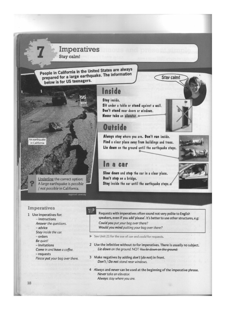 Stay Calm) Imperative | PDF