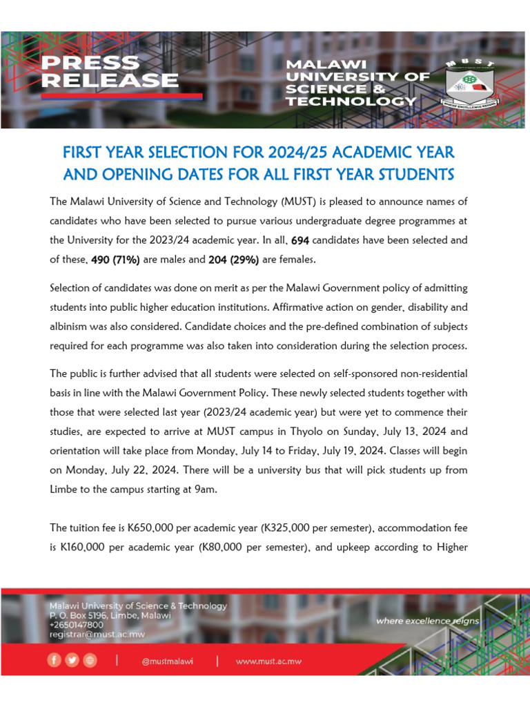 Must Public University Selection 2024 25 Final List | PDF | Money