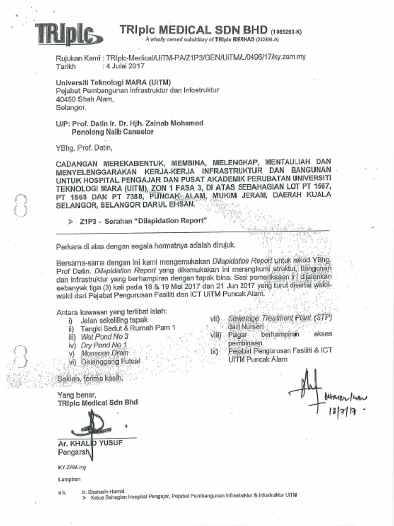 Lampiran Dilapidation Report | PDF