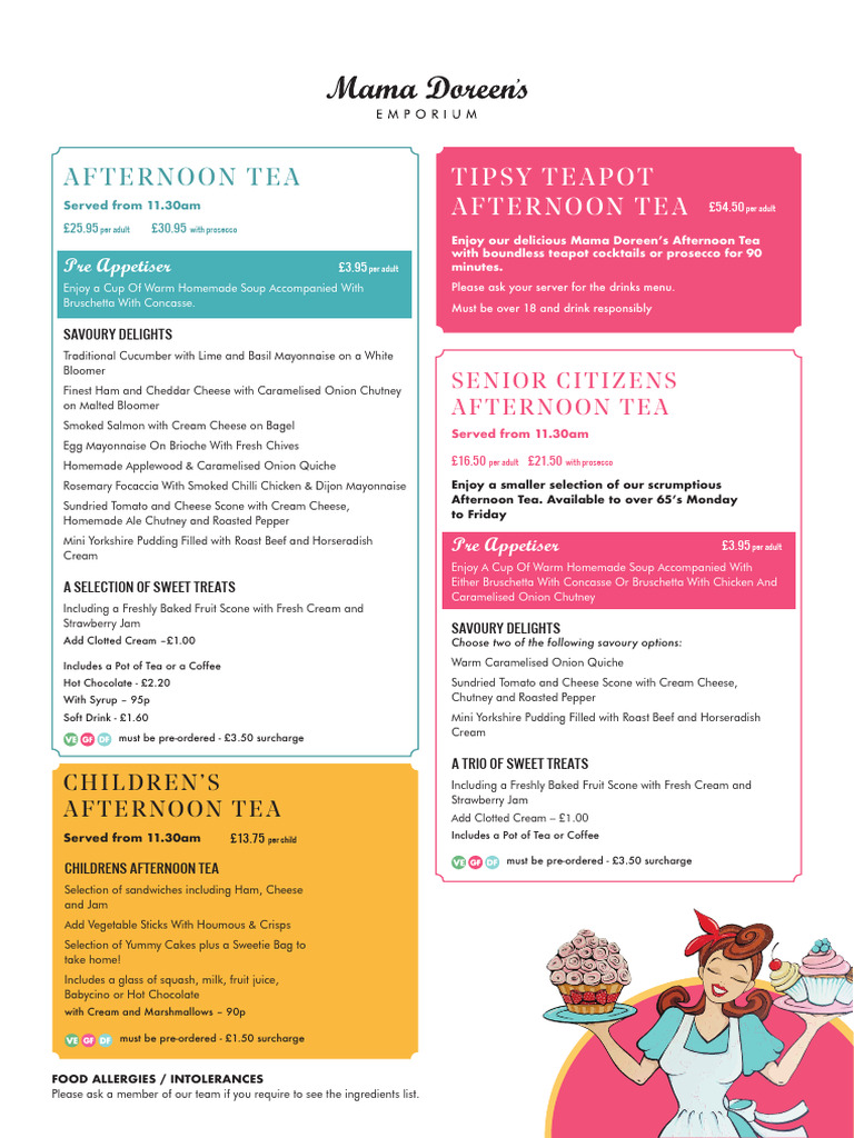 Mama Afternoon Tea Menu May 24 | PDF | Scone | Fruit Preserves