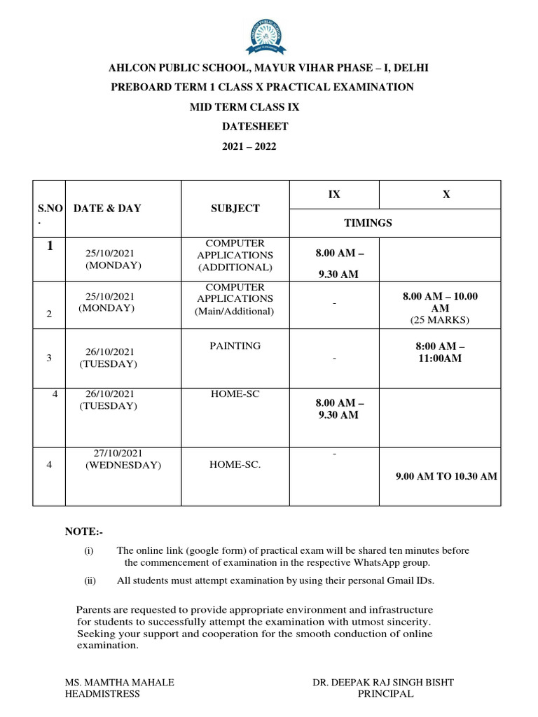 Revised Preboard Term 1 Practical Examination | PDF