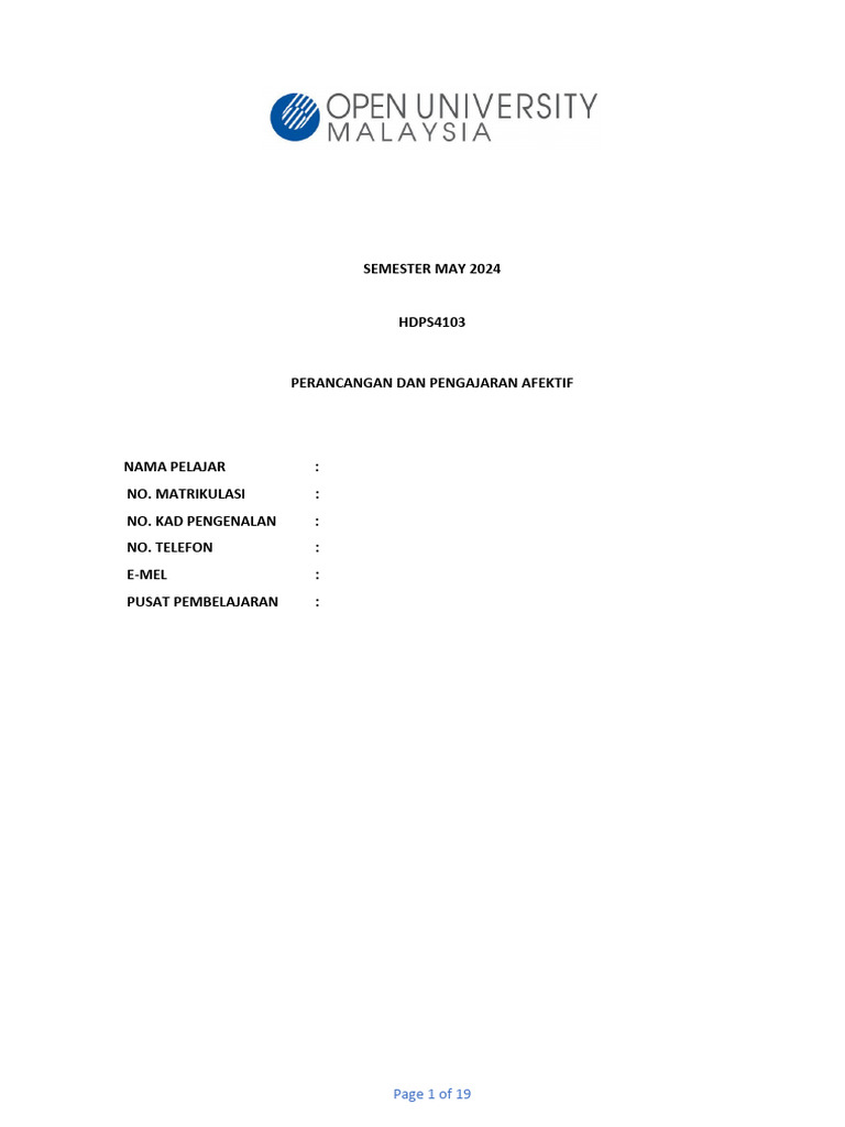 Assignment HDPS4103 Clear Formating - AMEND | PDF