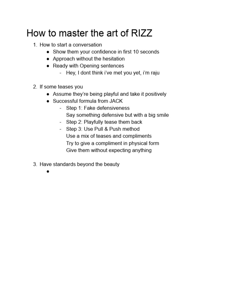How To Master The Art of RIZZ | PDF