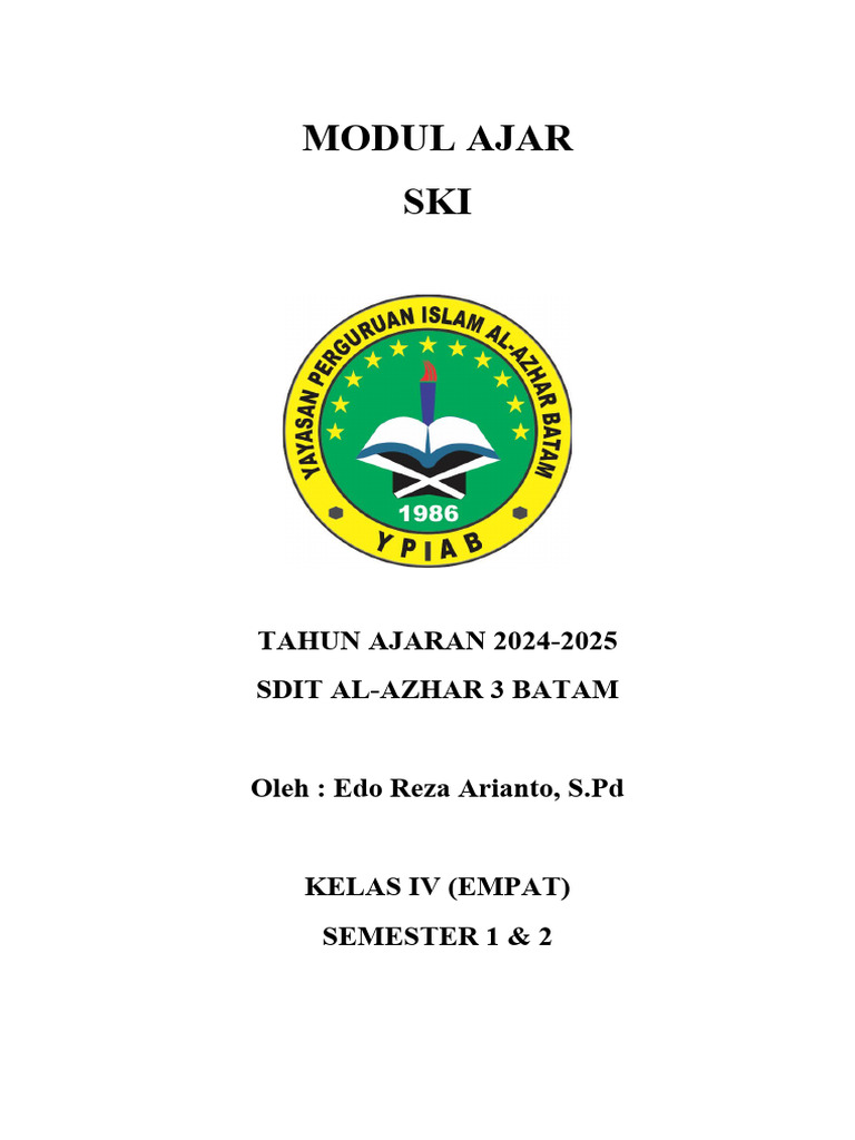 Modul Ajar Ski Kelas 4 2024 2025 | PDF