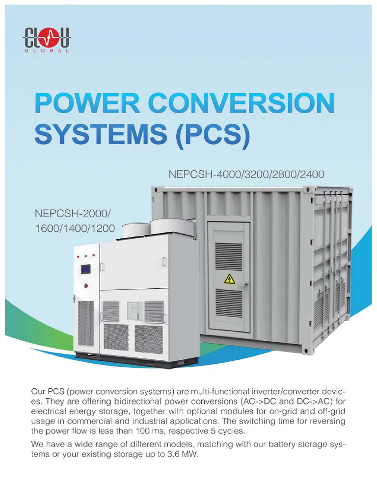 Power Conversion Systems PCS - V1 - EN | PDF