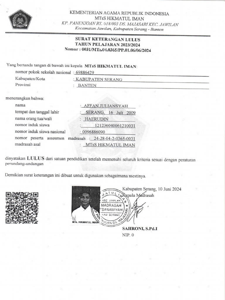 SKL Affan | PDF