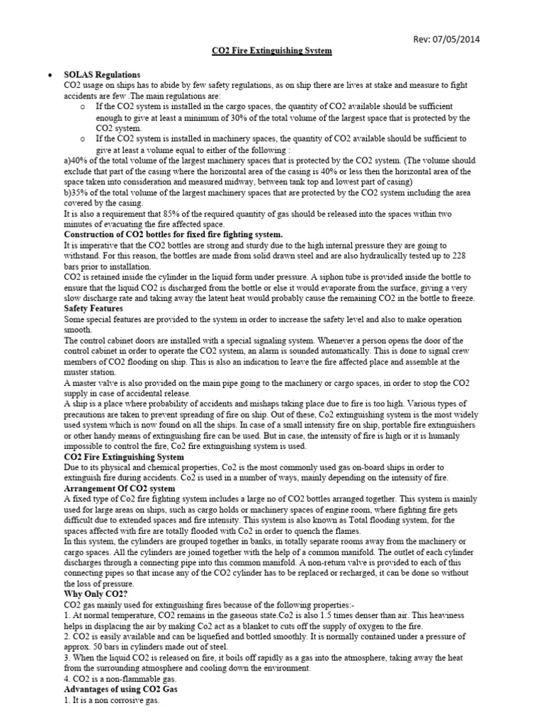 Co2 System With Maintenance and Inspection | PDF | Carbon Dioxide | Valve