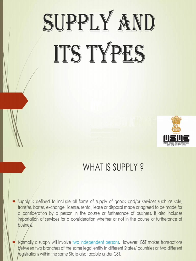 Supply and Its Types | PDF